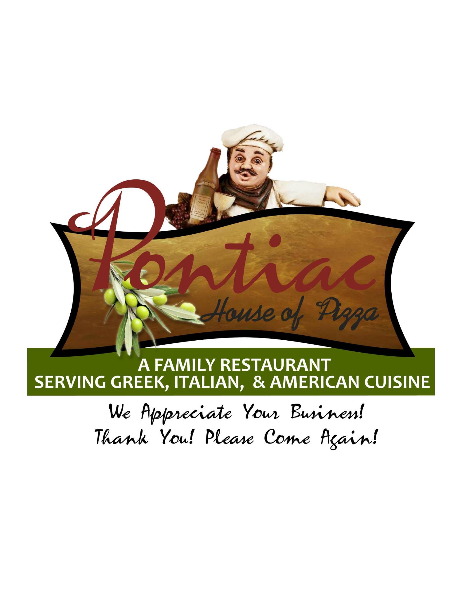 Menu – Pontiac House of Pizza