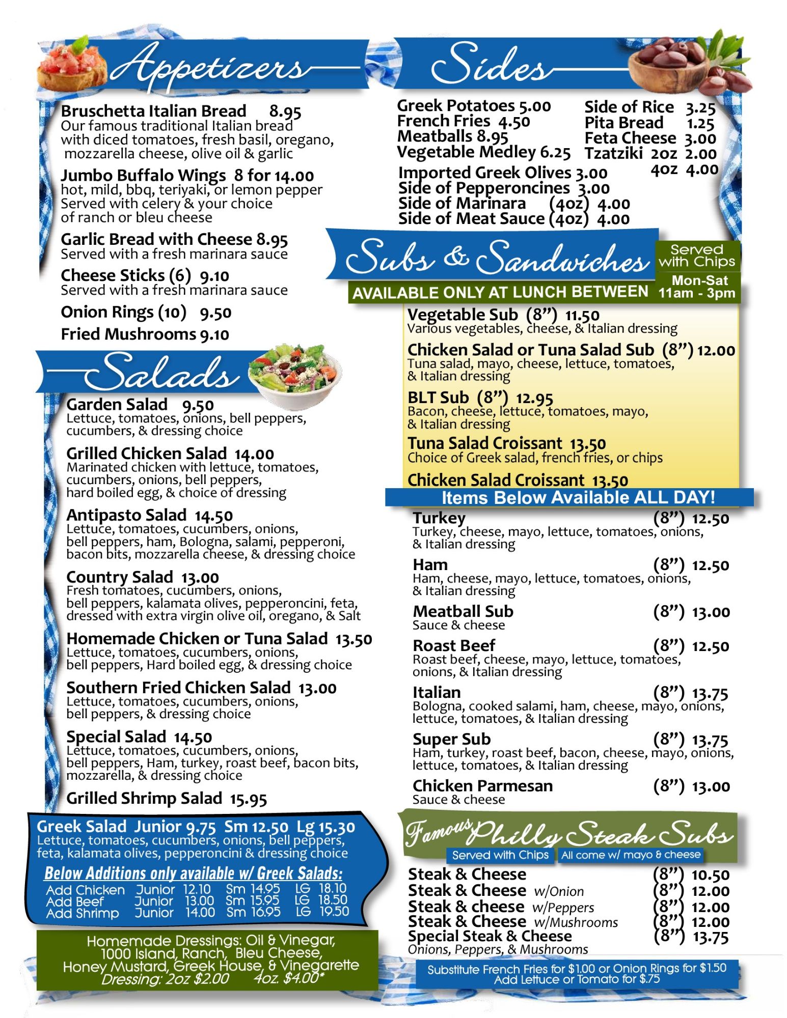 Menu – Pontiac House of Pizza
